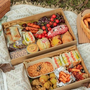 Kraft Picnic Box With Clear Window: Eco-friendly Food Box - Set of 4 - Etsy