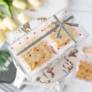 Transparent Bakery Boxes for Cookies, Candy, Chocolate, Snacks - Set of ...