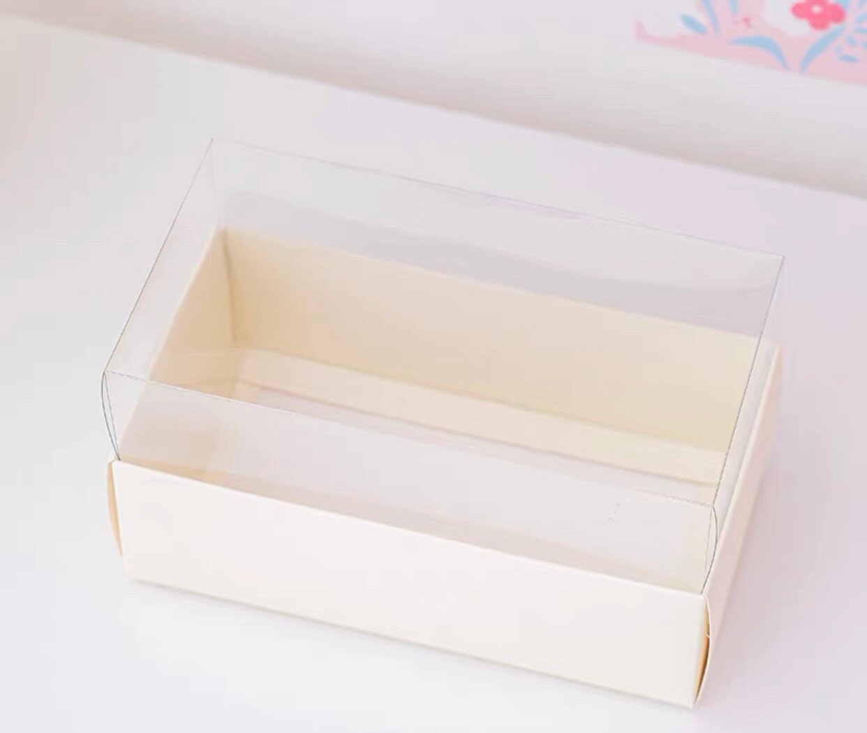 Pink/light Yellow With Clear Lid Bakery Boxes Macaron - Etsy Australia
