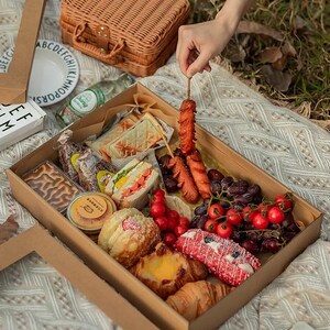 Kraft Picnic Box With Clear Window: Eco-friendly Food Box - Set of 4 - Etsy