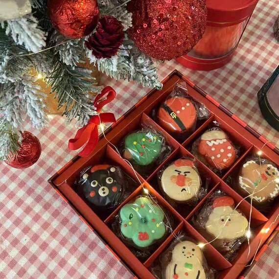 Red Black Checked Hard Cardboard Bakery Boxes With Clear | Etsy
