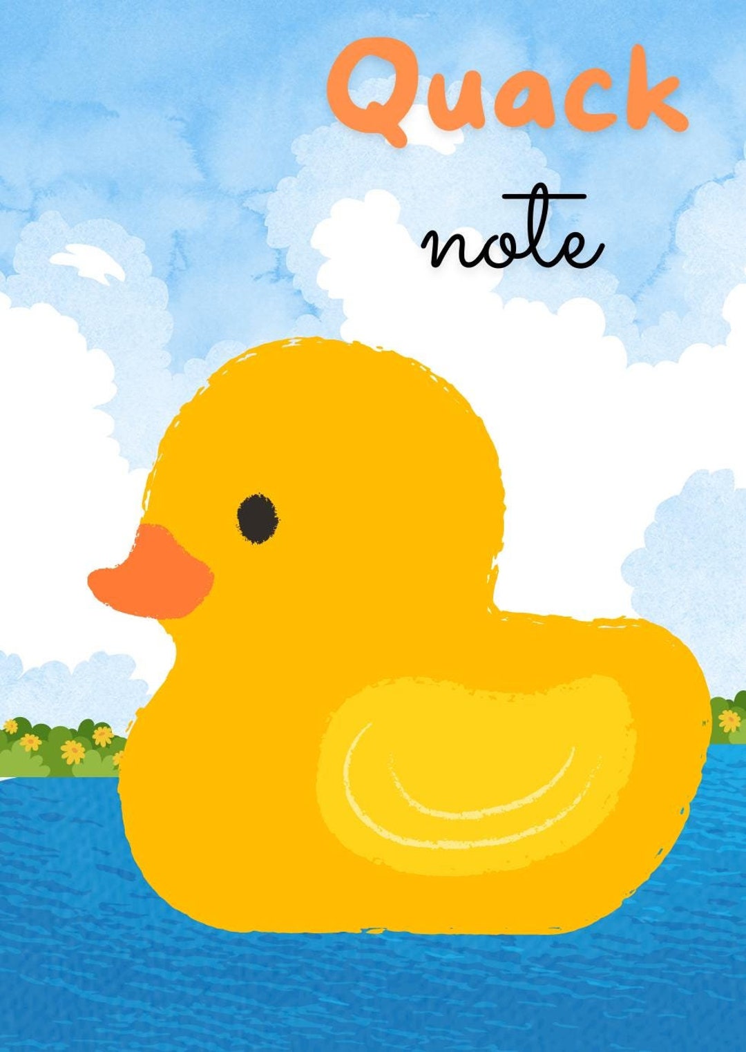 Plain Duck Notes Journal - Cute Animal-themed Notebook for Writing ...