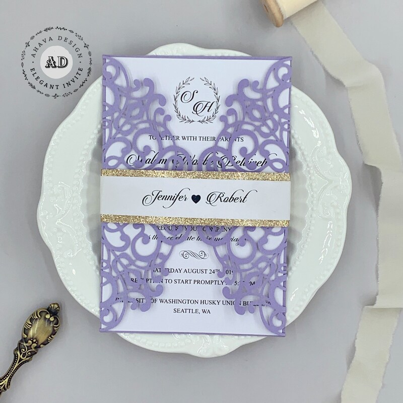 Lavender Invitations - Etsy