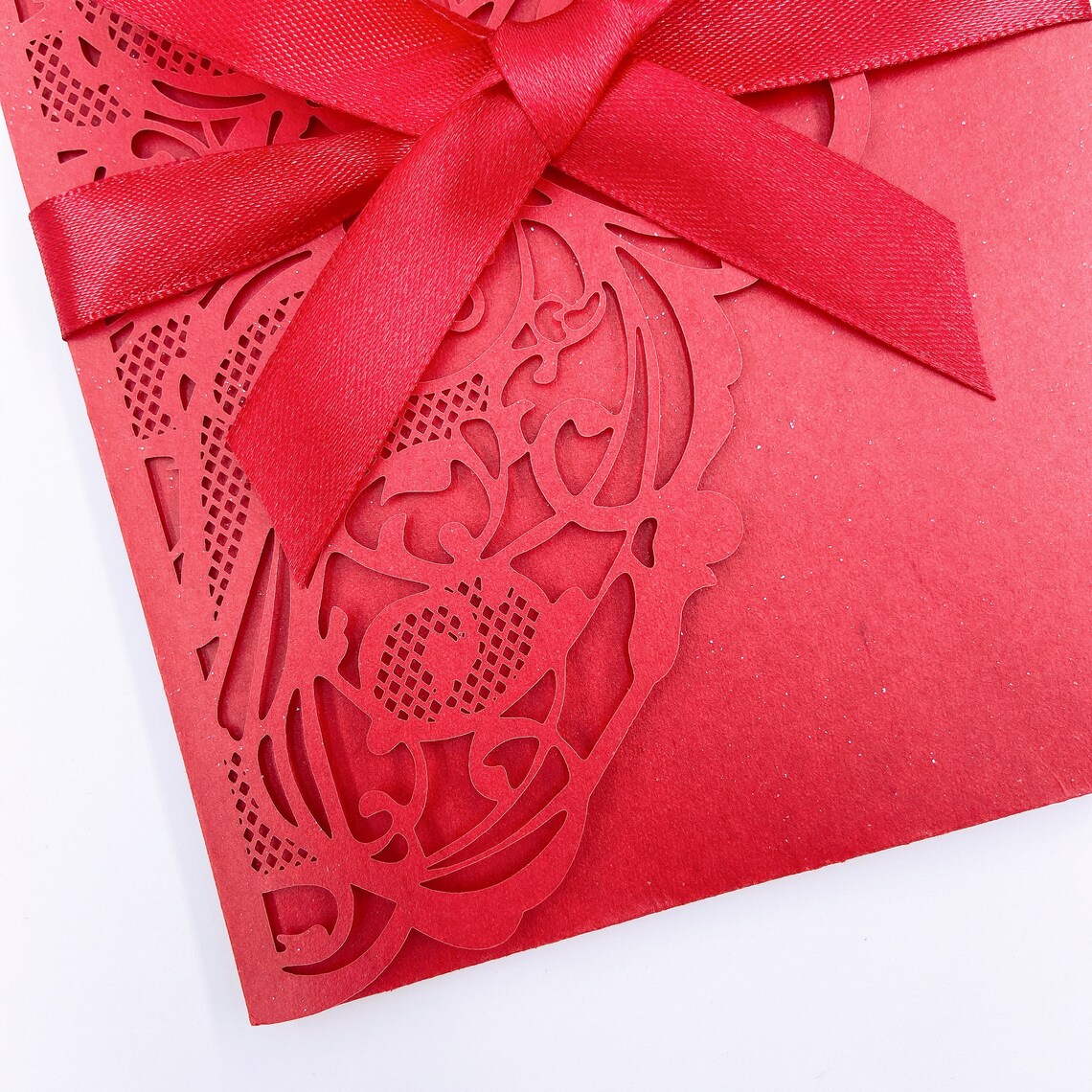 Special Red Laser Cut Wedding Invitation With RSVP Card XV - Etsy