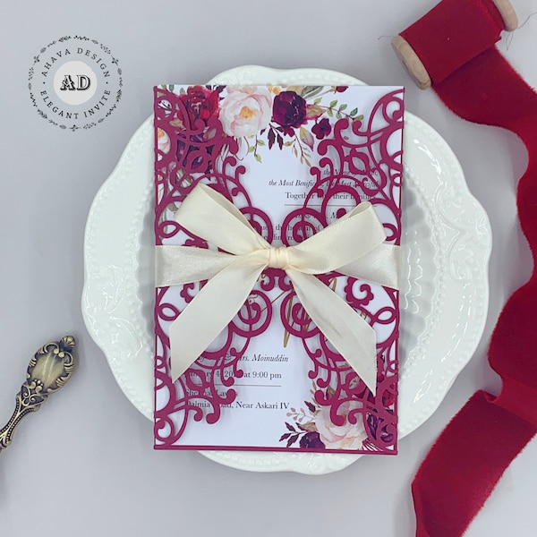 Lace Wedding Invites - Etsy