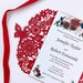 Special Red Laser Cut Wedding Invitations, Butterfly Laser Pocket With ...