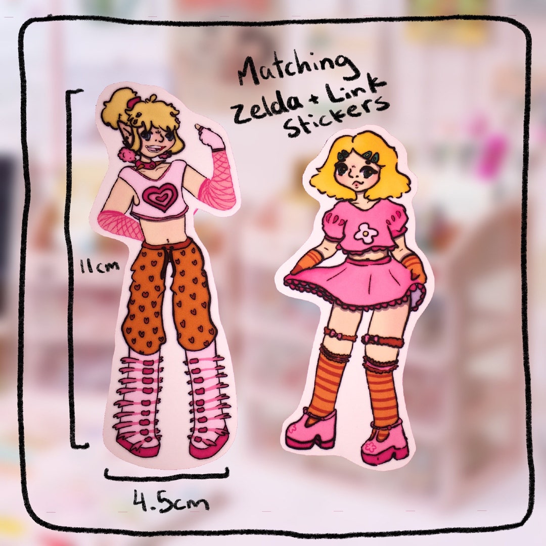 Matching Zelda and Link Stickers - Etsy