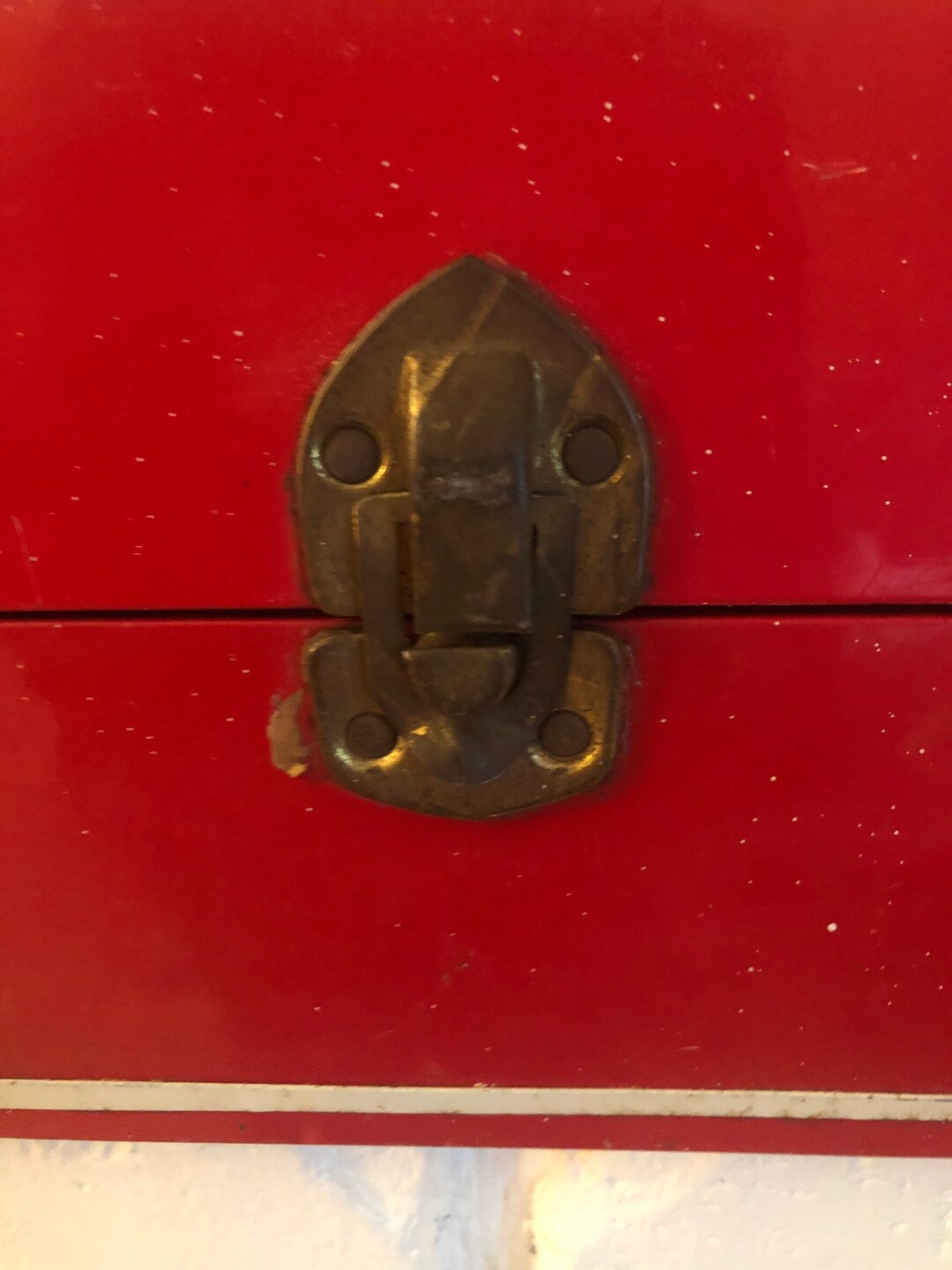 Red Tin Container - Etsy