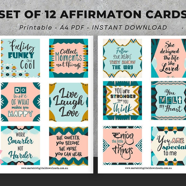 Tween Affirmations Cards - Etsy