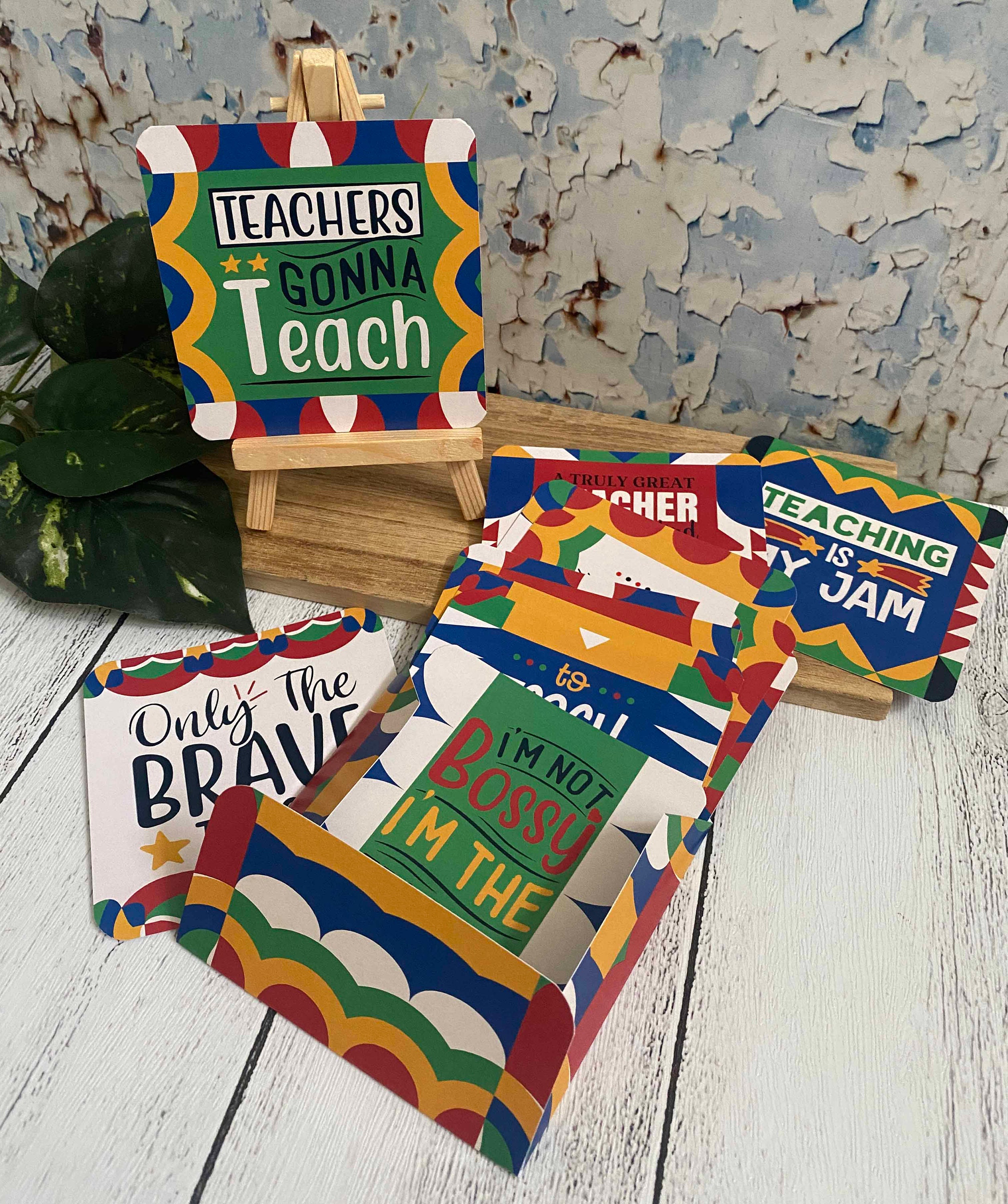 12 Printable Teacher Affirmations Cards, INSTANT DOWNLOAD, Teaching ...