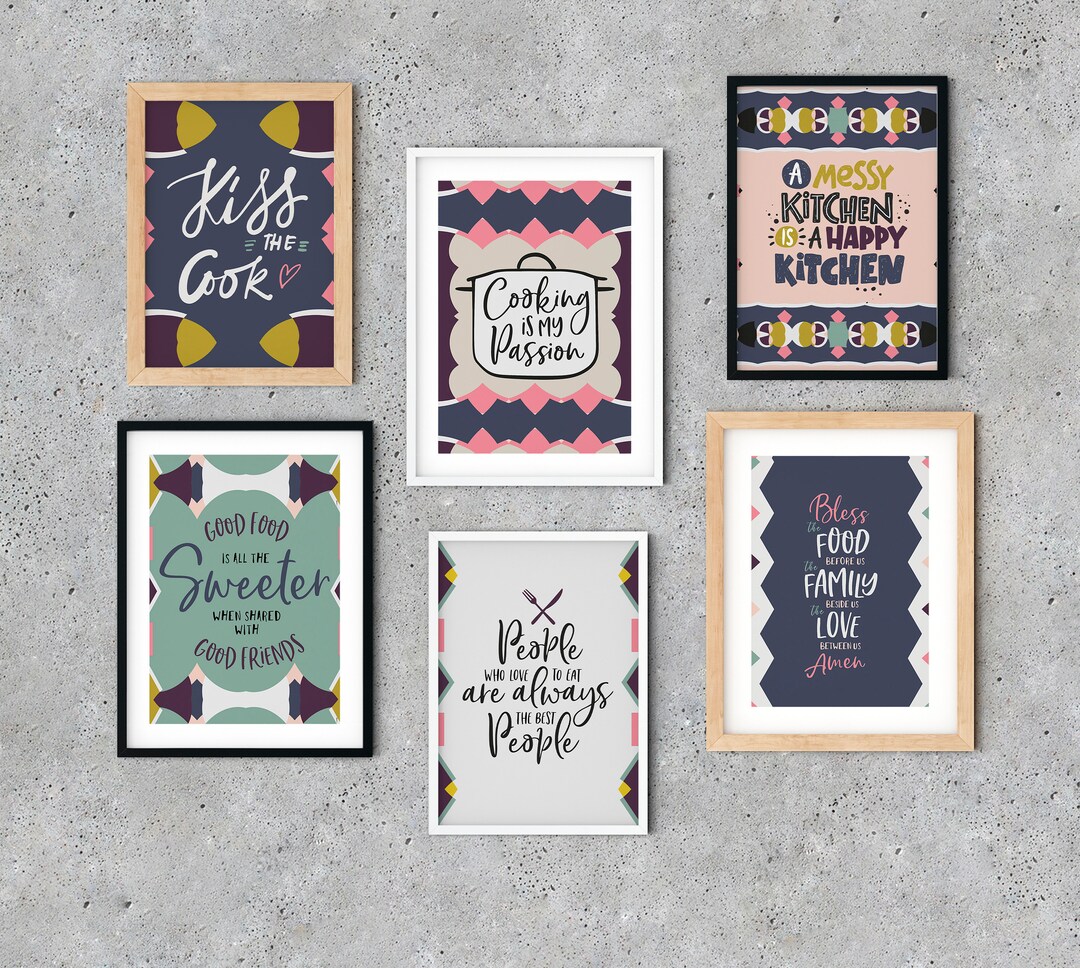 Set of 6 Affirmation Prints About Cooking, A4 A3 Instant Download ...
