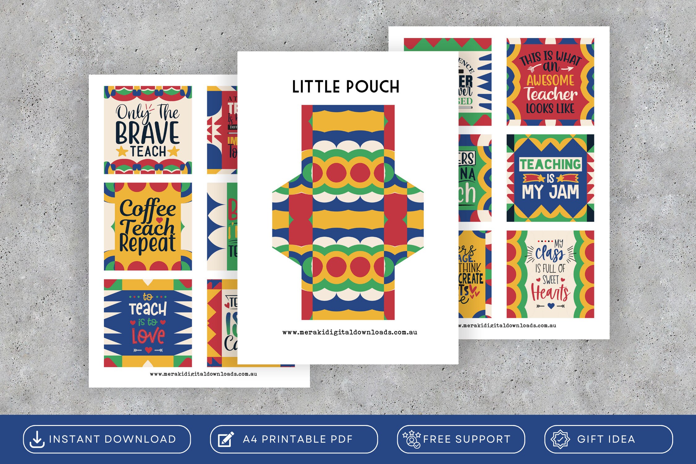 12 Printable Teacher Affirmations Cards, INSTANT DOWNLOAD, Teaching ...