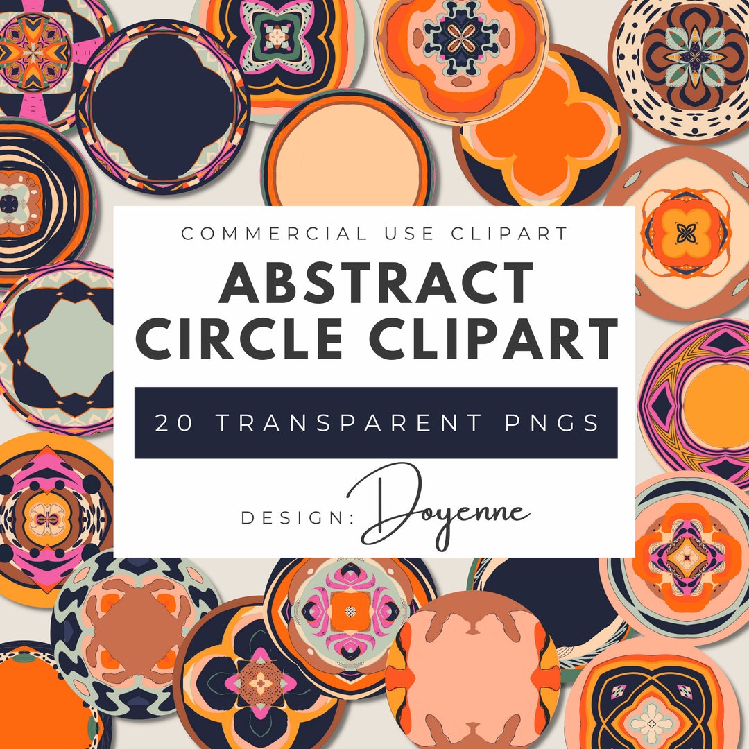 Instant DOWNLOAD 20 Circle Clipart Templates Png Files, Sublimation ...