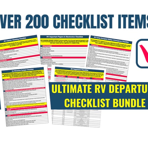 Printable RV Essentials Checklist RV Must Have Checklist - Etsy