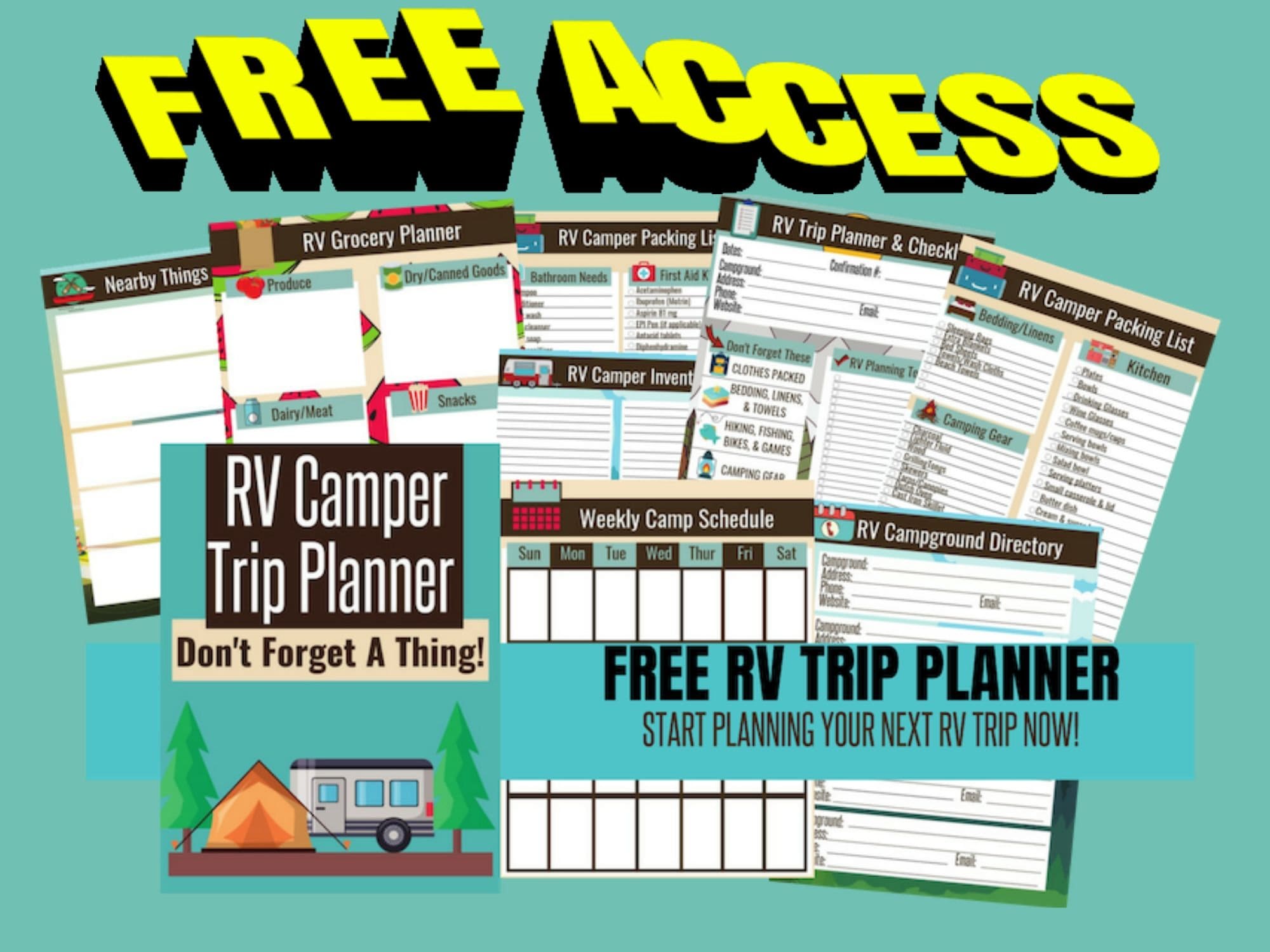Ultimate RV Checklist Spreadsheets Editable & Printable | Etsy
