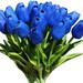 Real Touch Tulips Royal Blue Tulips Bouquet Artificial Bridal Bouquet ...