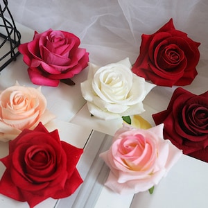 50-100pcs Artificial Rose, Curled Petal Rose, Fake Roses, Artificial ...