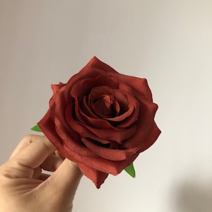 10-100pcs Rust Orange Roses Model B Burnt Orange Rose Head for DIY ...