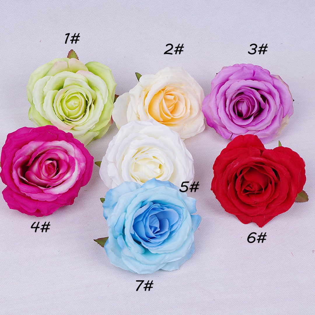 10-100PCS Rose Heads en vrac Fleurs roses artificielles Tête Soie Roses ...