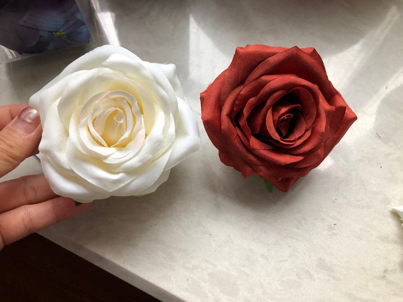 10-100pcs Rust Orange Roses Model B Burnt Orange Rose Head for - Etsy