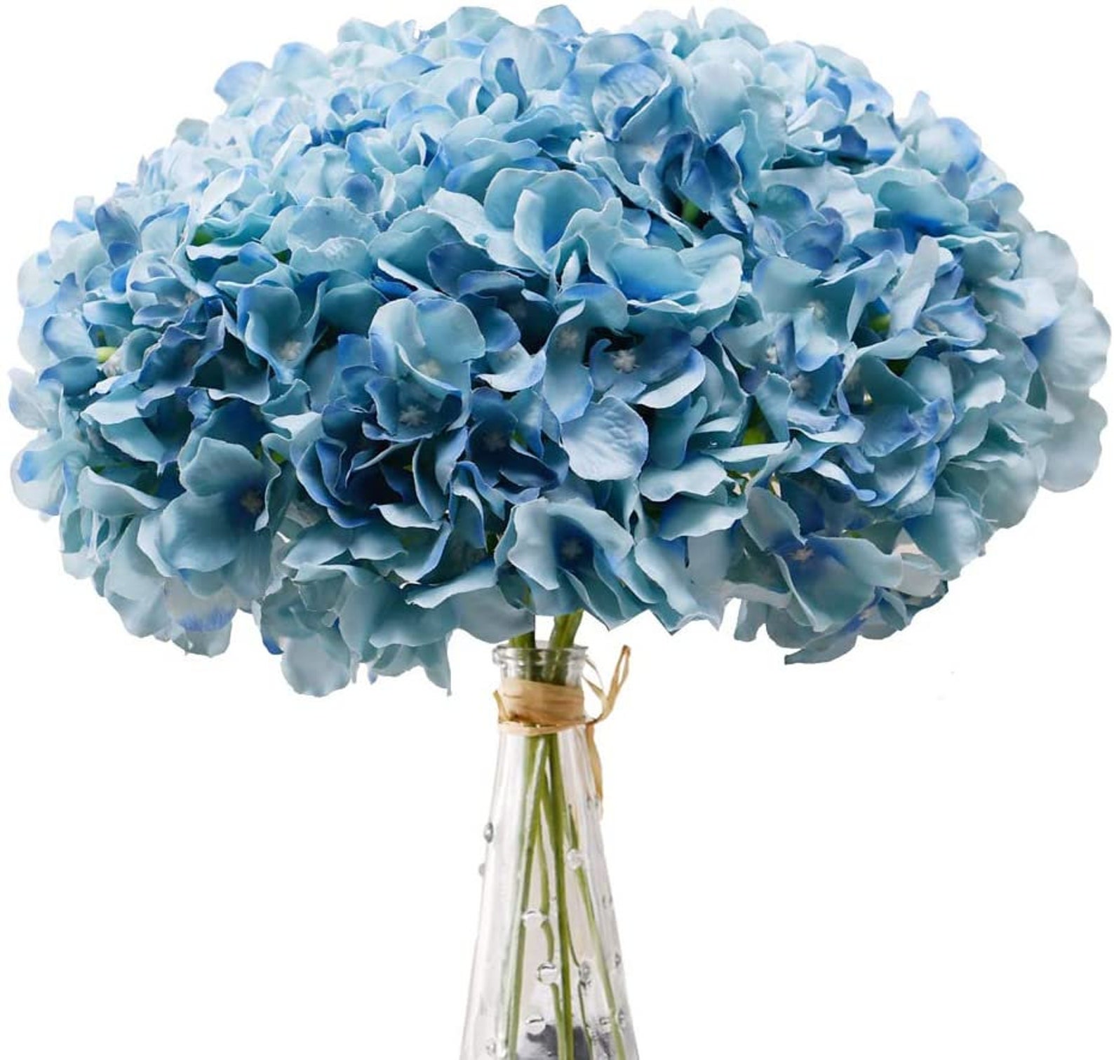 Hydrangea Silk Flowers Teal Heads Pack of 10 Full Hydrangea - Etsy