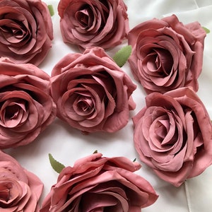 Dusty Rose Flowers Head, Dusty Rose Wedding, Dusty Mauve/pink Color ...