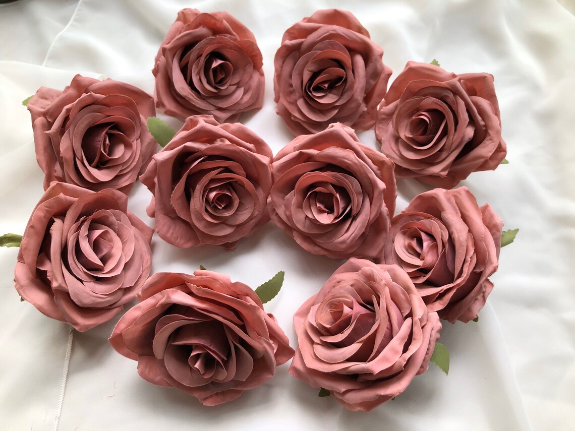 Dusty Rose Flowers Head Dusty Rose Wedding Dusty Mauve/Pink | Etsy