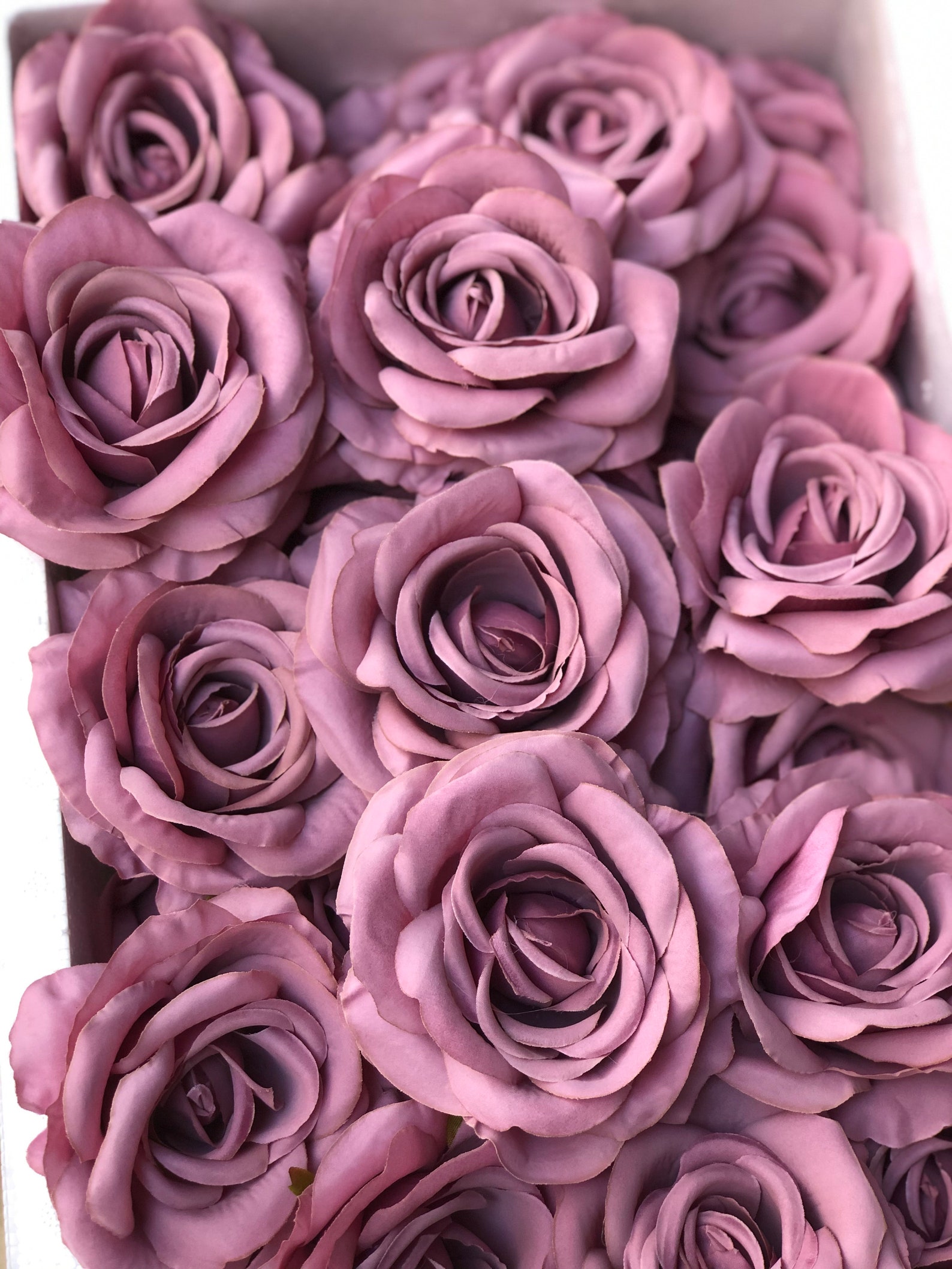 Mauve Flowers Head, Mauve Wedding, Dusty Mauve/pink Color Artificial ...