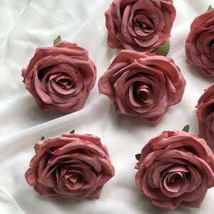 Dusty Rose Flowers Head, Dusty Rose Wedding, Dusty Mauve/pink Color ...