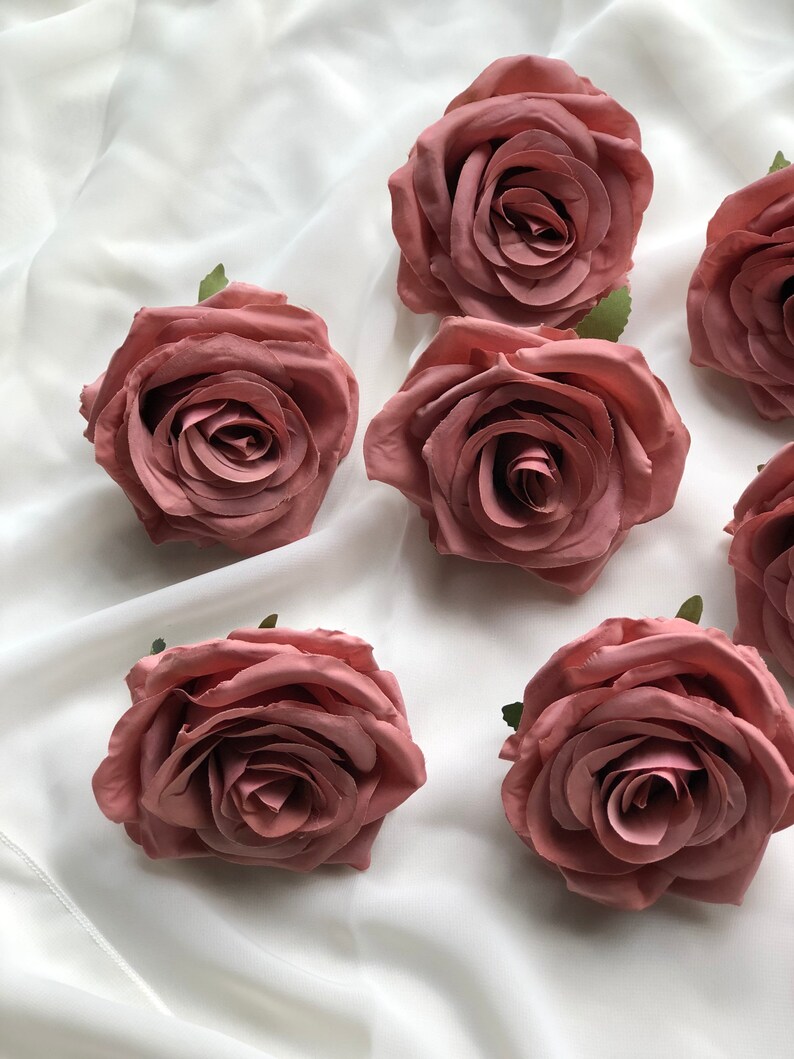 Dusty Rose Flowers Head Dusty Rose Wedding Dusty Mauve/pink - Etsy