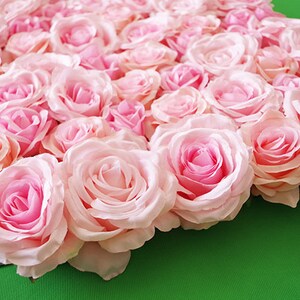Artificial Red Rose Wall Decoration Decorative Silk Flower Panels ...