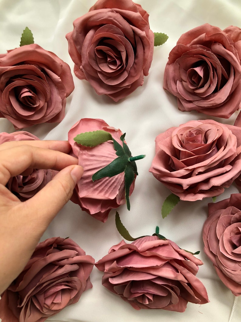 Dusty Rose Flowers Head Dusty Rose Wedding Dusty Mauve/pink - Etsy