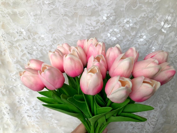 PU Real Touch Tulips Artificial Flowers 20 Pcs Flowers | Etsy