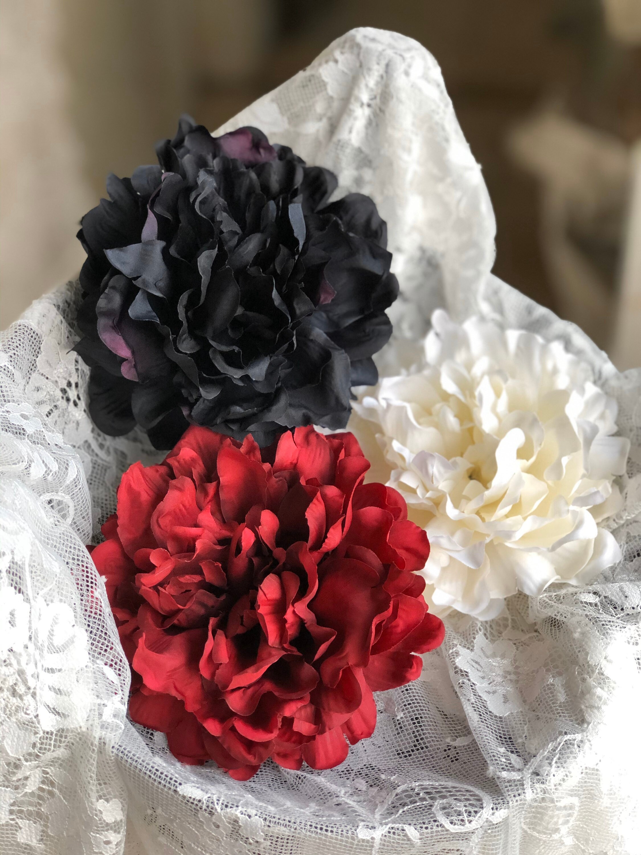 Flores Artificiales Negras 10-50pcs Cabezas de Flor de Peonía | Etsy