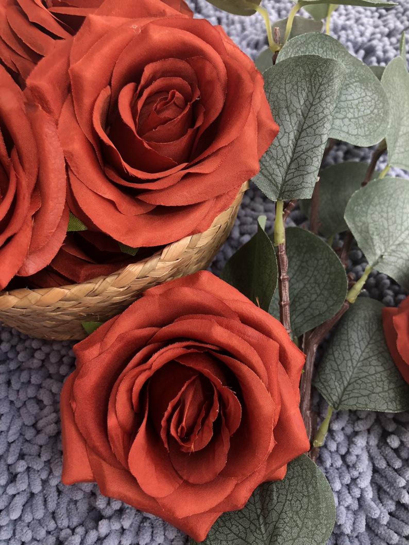 10-100pcs Rust Orange Roses Model B Burnt Orange Rose Head for | Etsy