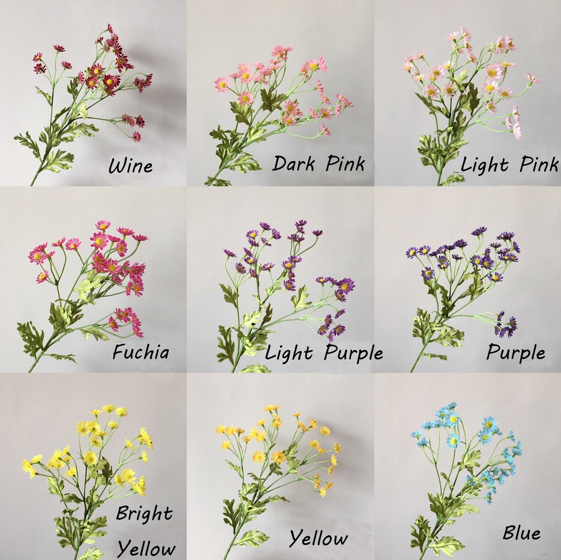 Artificial Daisy Flowers Daisy Stems Fake Flowers for - Etsy