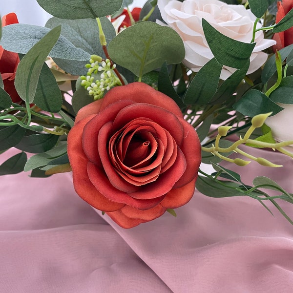 Burnt Orange Rose - Etsy