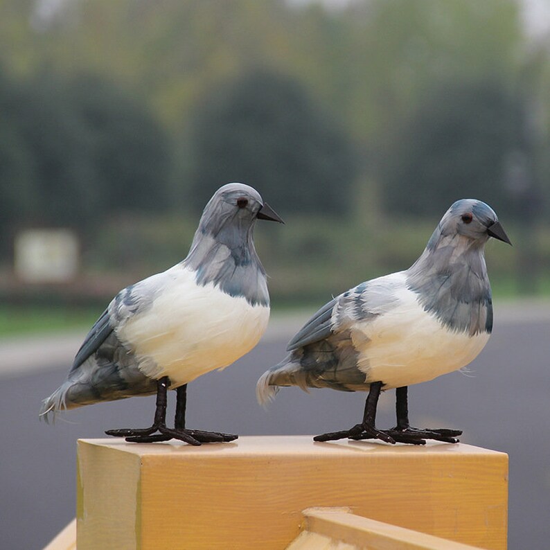 Grey Seagull Artificial Birds Fake Feathered Foam Birds Home - Etsy