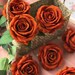 10pcs Rust Orange Flowers Head, Rust Wedding Flowers, Artificial Rose ...