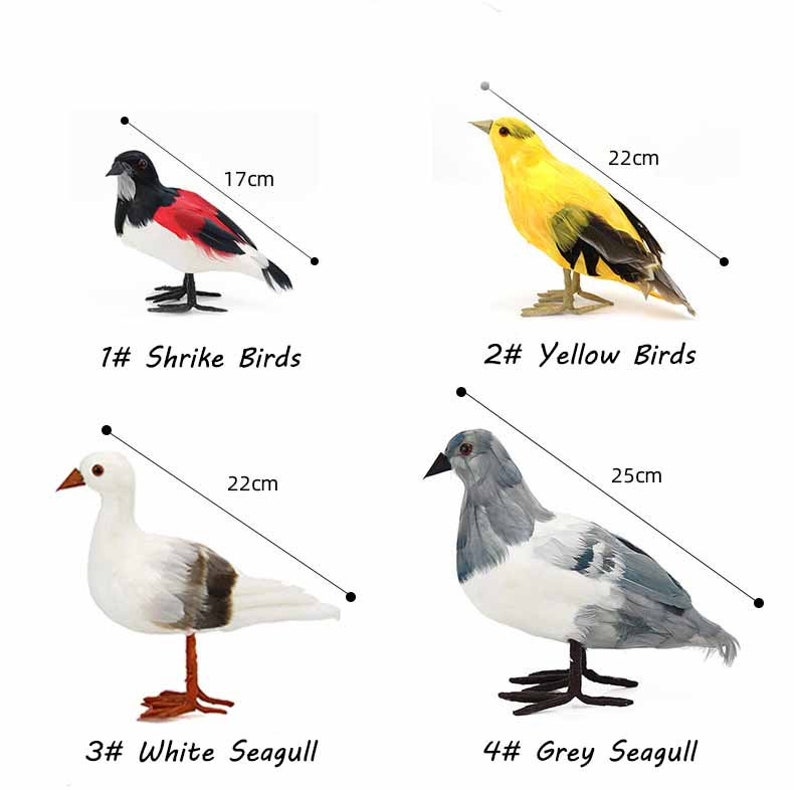 White Seagull Artificial Birds Fake Feathered Foam Birds Home | Etsy