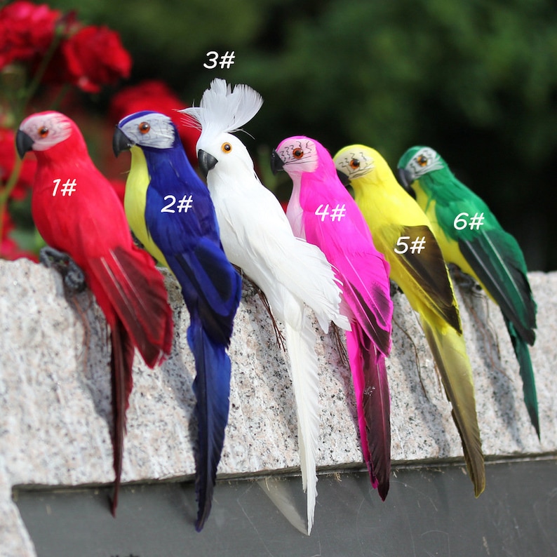 1pcs Artificial Parrot, Fake Artificial Birds, Artificial Parrot Cake ...