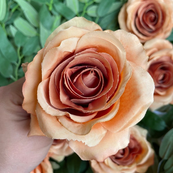 Burnt Orange Rose - Etsy