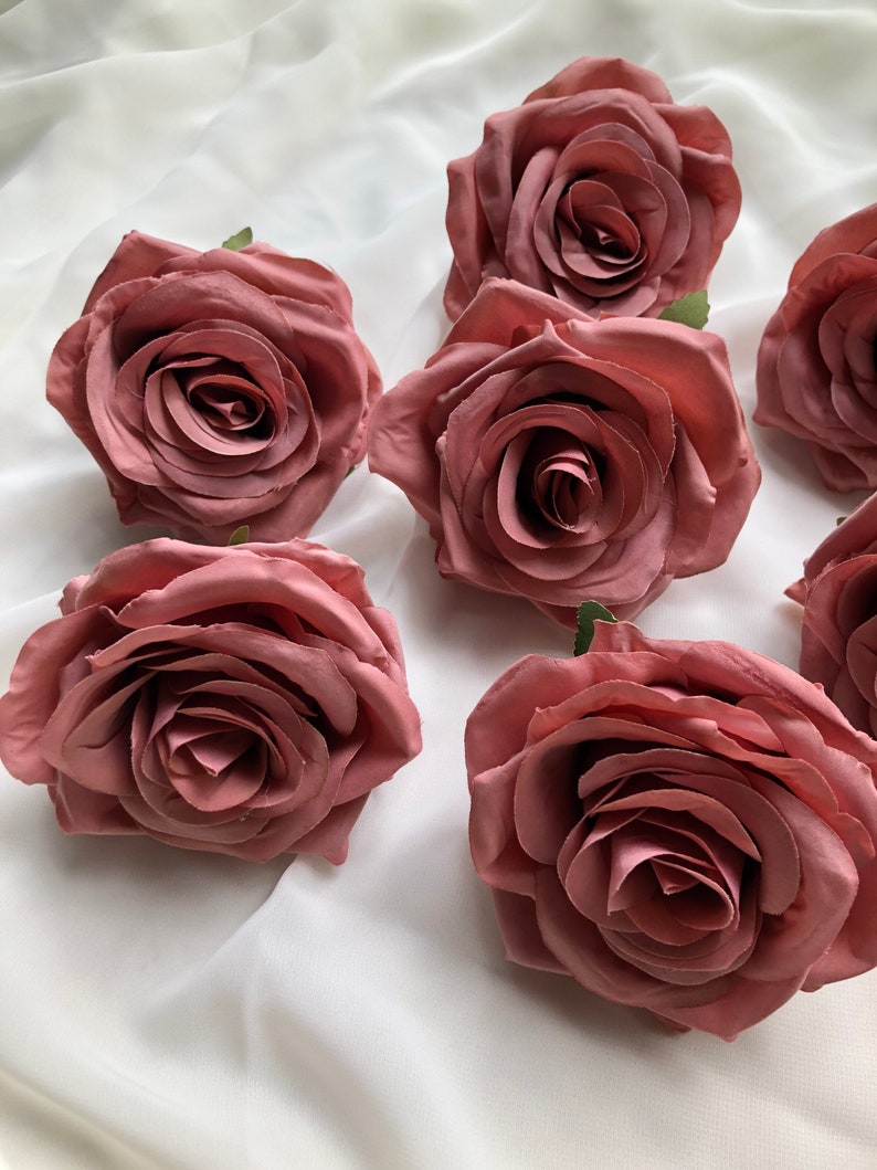 Dusty Rose Flowers Head Dusty Rose Wedding Dusty Mauve/pink - Etsy