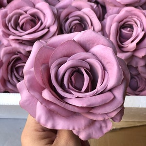 Mauve Flowers Head, Mauve Wedding, Dusty Mauve/pink Color Artificial ...