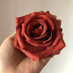 50pcs Rust Orange Roses Model B Burnt Orange Rose Head + Expedited ...