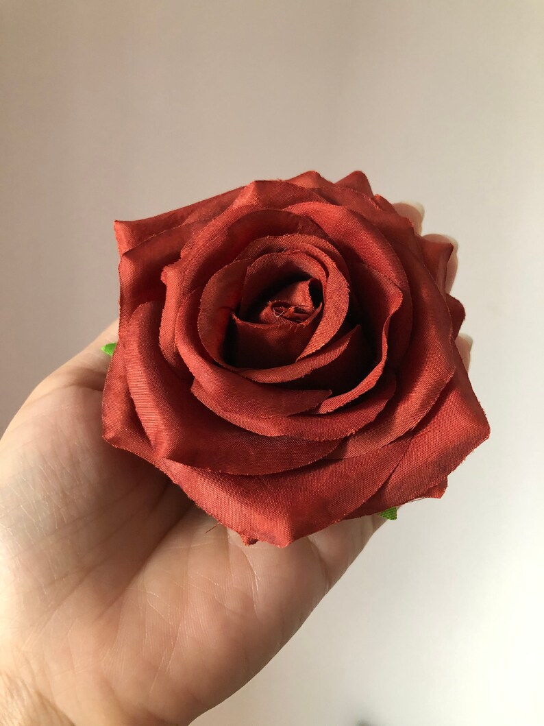 10-100pcs Rust Orange Roses Model B Burnt Orange Rose Head for - Etsy