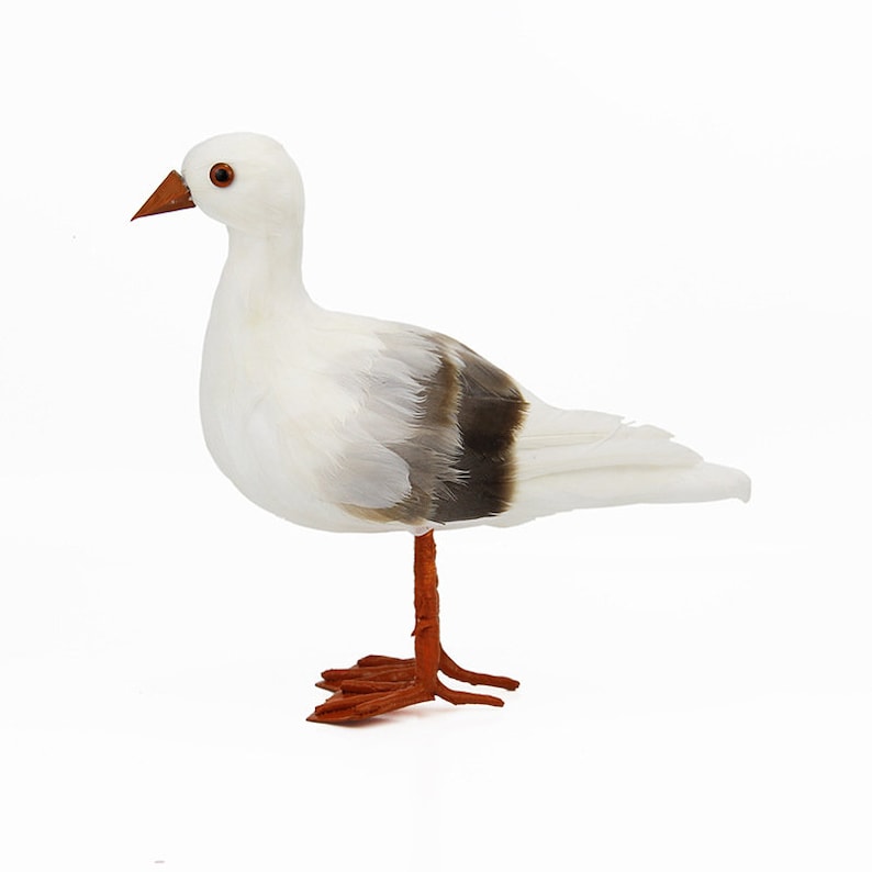 White Seagull Artificial Birds Fake Feathered Foam Birds Home | Etsy