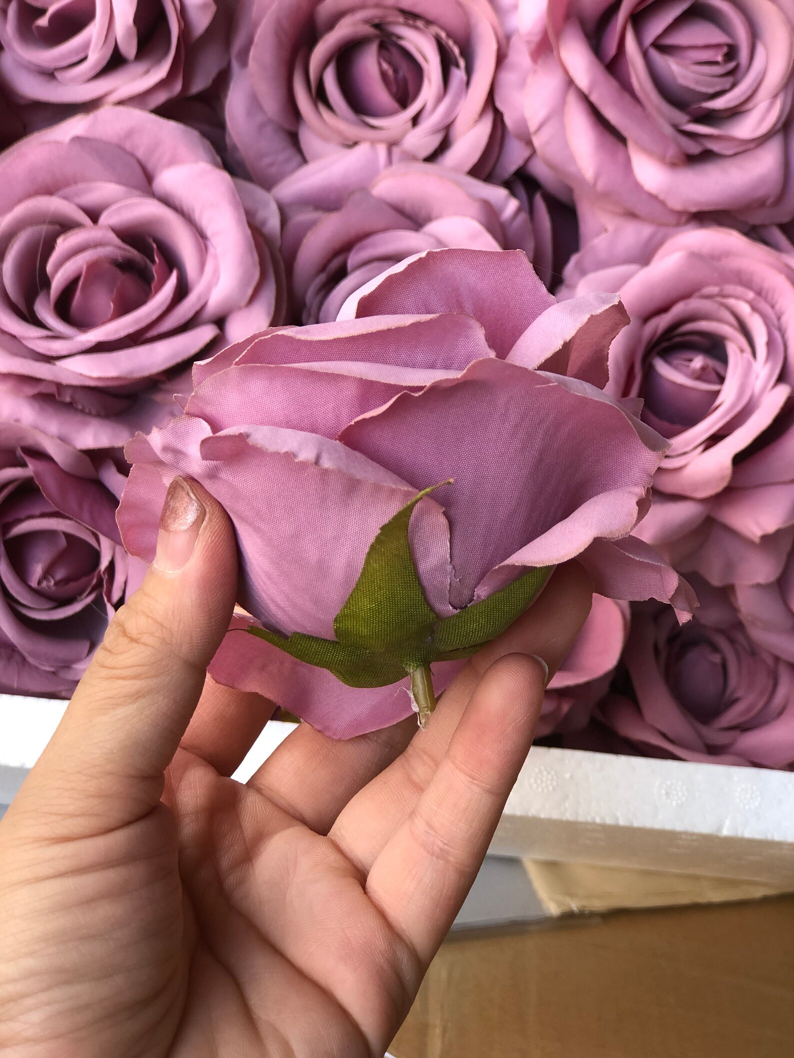 Mauve Flowers Head, Mauve Wedding, Dusty Mauve/pink Color Artificial ...