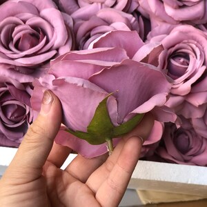 Mauve Flowers Head, Mauve Wedding, Dusty Mauve/pink Color Artificial ...