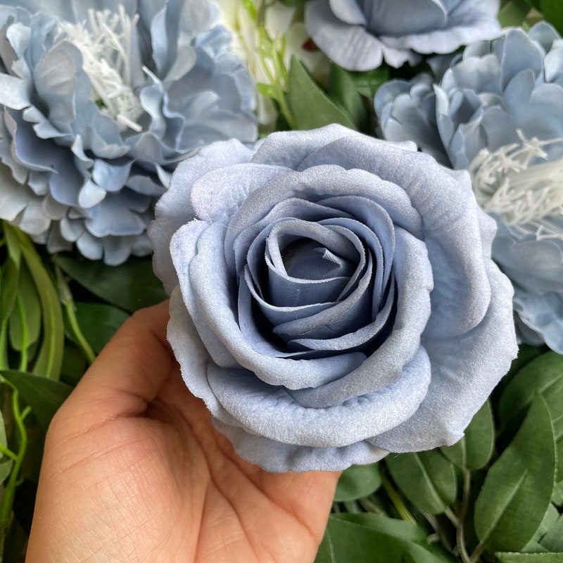 Dusty Blue Rose - Etsy